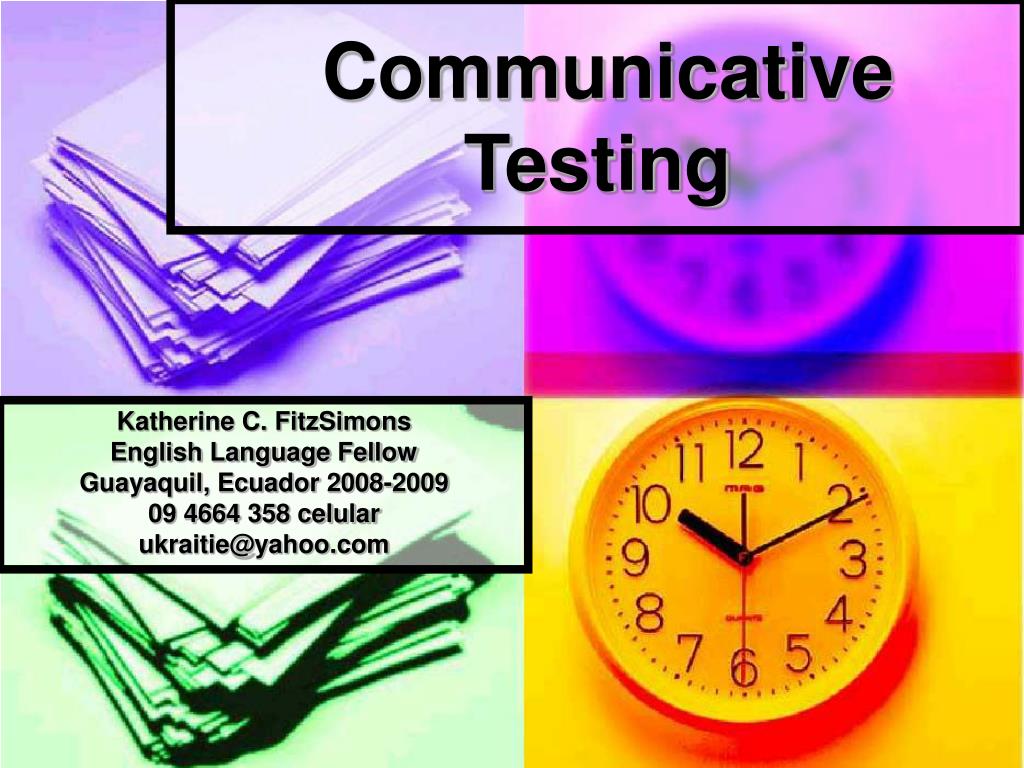PPT - Communicative Testing PowerPoint Presentation, free download - ID ...