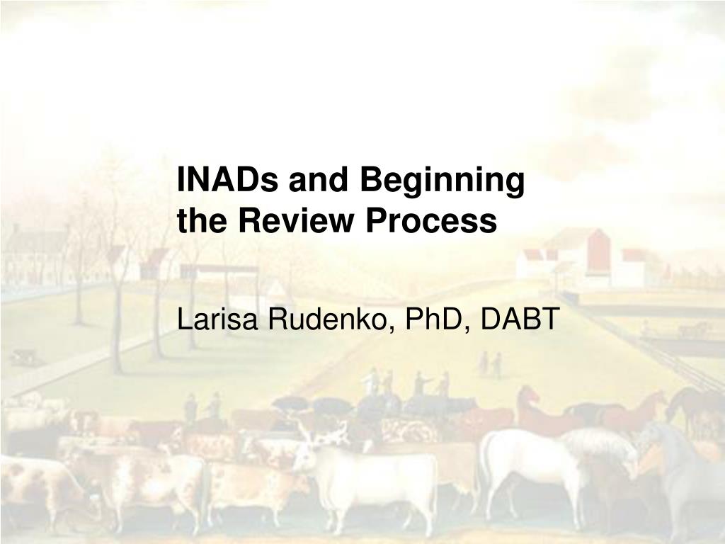 PPT - INADs and Beginning the Review Process PowerPoint Presentation ...