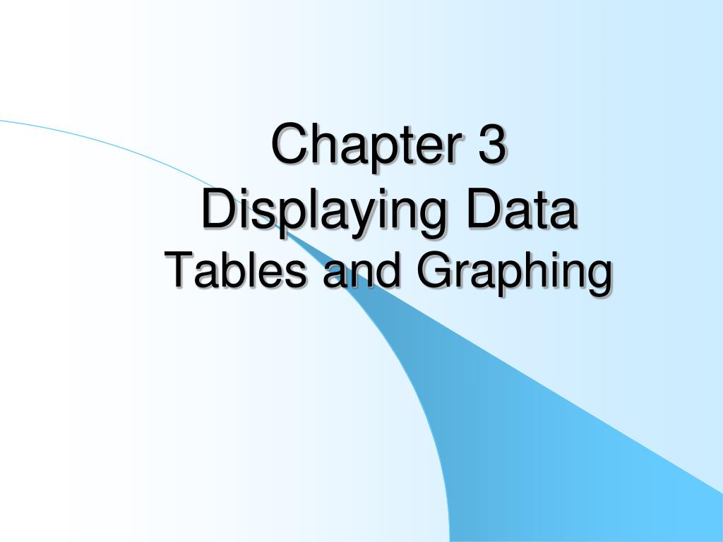 PPT - Chapter 3 Displaying Data Tables and Graphing PowerPoint ...