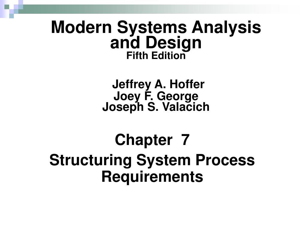 PPT - Chapter 7 Structuring System Process Requirements PowerPoint ...