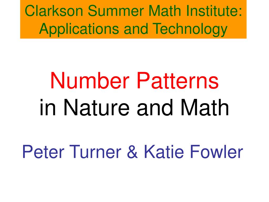PPT - Number Patterns in Nature and Math PowerPoint Presentation, free ...
