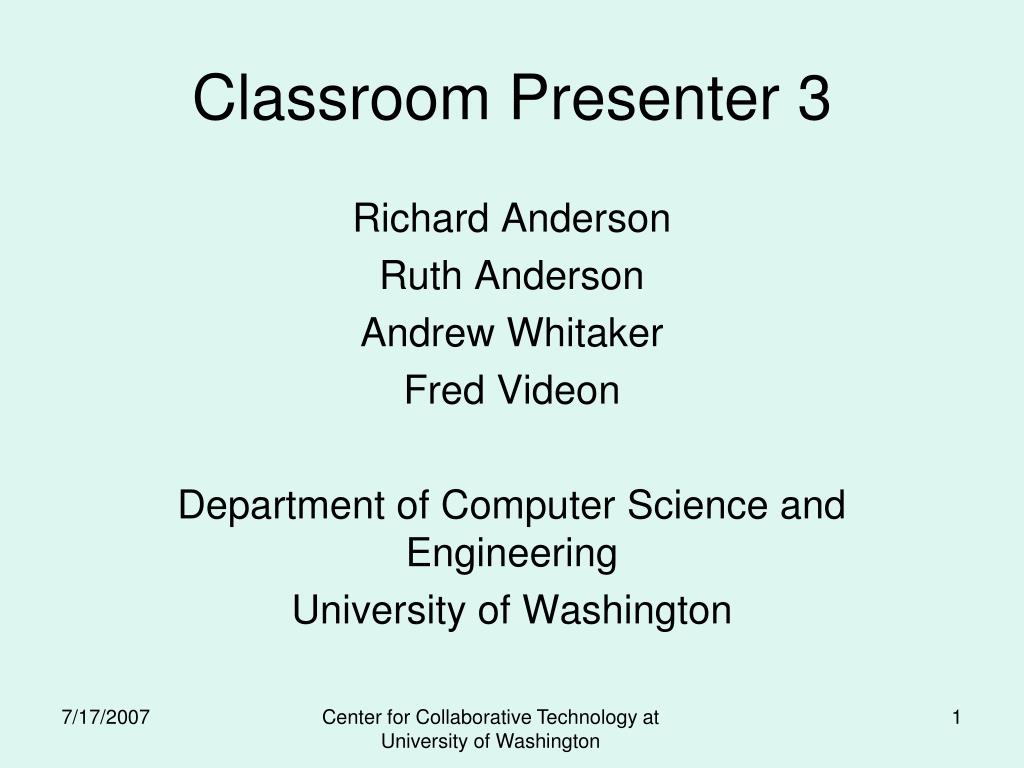PPT - Classroom Presenter 3 PowerPoint Presentation, free download - ID ...