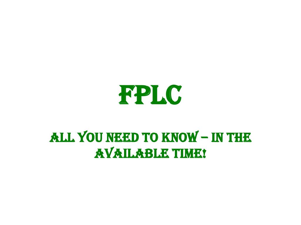 PPT - FPLC PowerPoint Presentation, free download - ID:818446