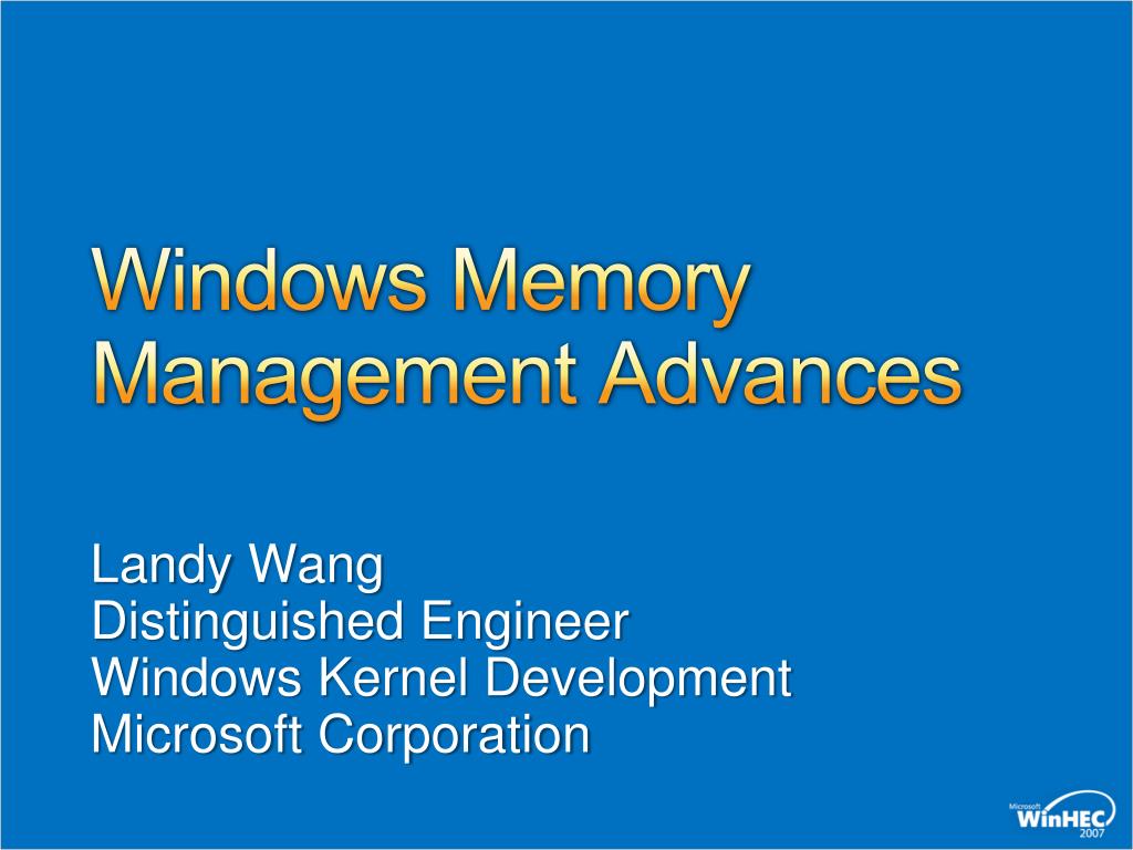PPT - Windows Memory Management Advances PowerPoint Presentation, free ...