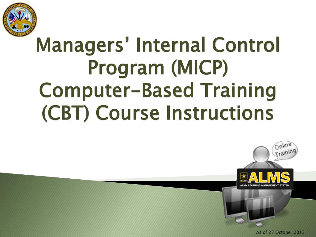 PPT - Managers’ Internal Control Program (MICP) Computer-Based Training ...