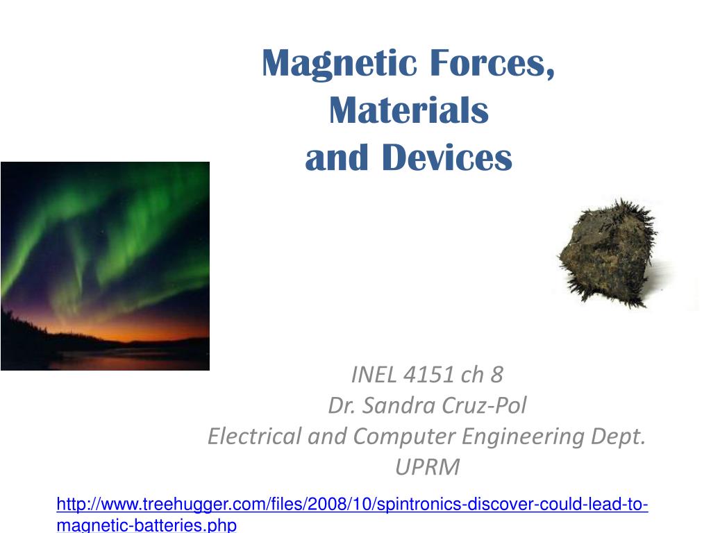 PPT - Magnetic Forces, Materials and Devices PowerPoint Presentation ...