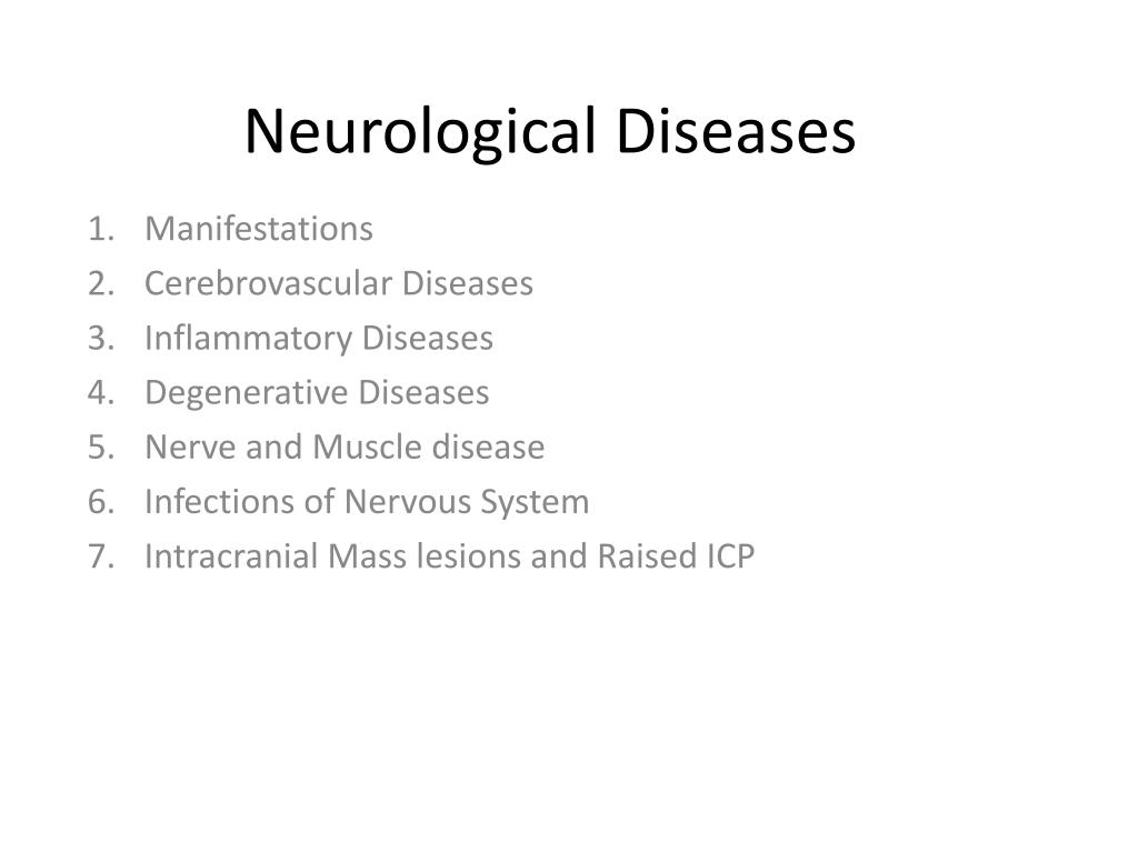 PPT - Neurological Diseases PowerPoint Presentation, free download - ID ...