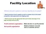 PPT - Facility Location PowerPoint Presentation, free download - ID:9574527