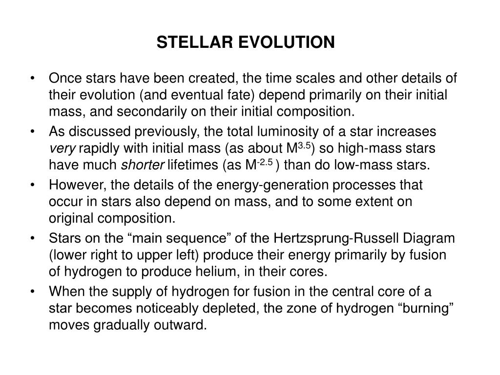 PPT - STELLAR EVOLUTION PowerPoint Presentation, free download - ID:82617