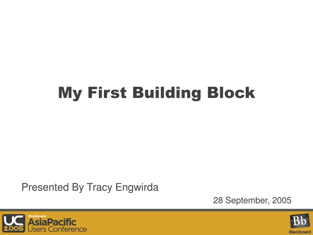 PPT - My First Building Block PowerPoint Presentation, free download ...