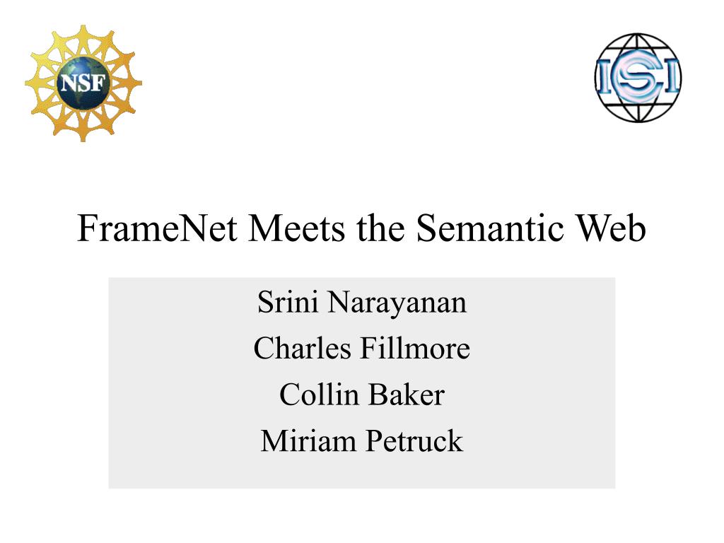 PPT - FrameNet Meets the Semantic Web PowerPoint Presentation, free ...