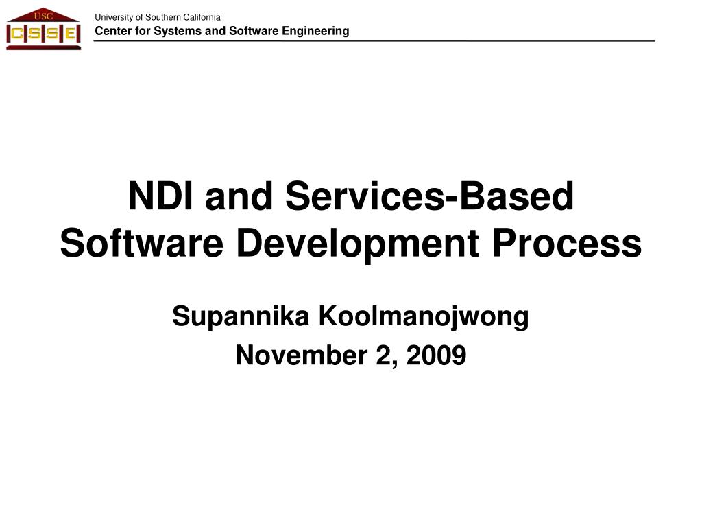PPT - NDI and Services-Based Software Development Process PowerPoint ...