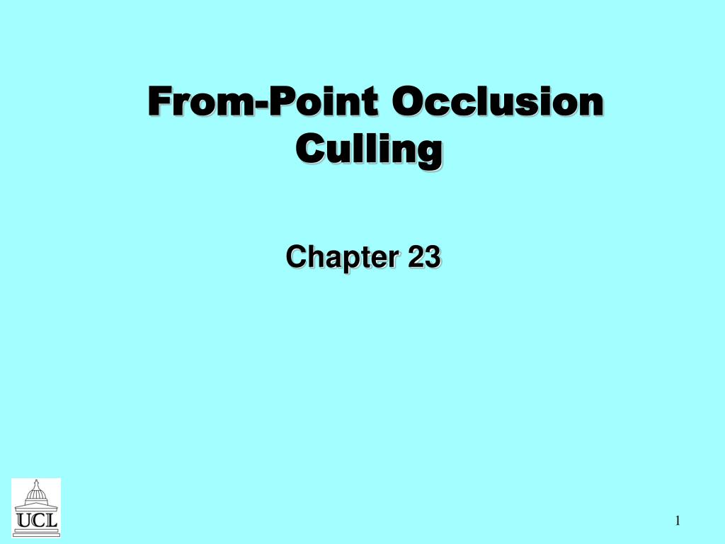 PPT - From-Point Occlusion Culling PowerPoint Presentation, free ...