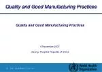 PPT - Good Manufacturing Practices Purpose and Principles of GMP ...
