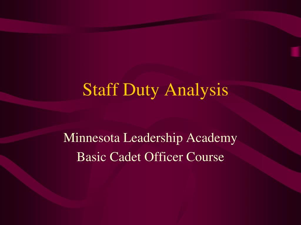 PPT - Staff Duty Analysis PowerPoint Presentation, free download - ID ...