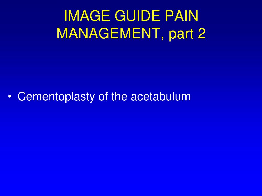 PPT - IMAGE GUIDE PAIN MANAGEMENT, part 2 PowerPoint Presentation, free ...