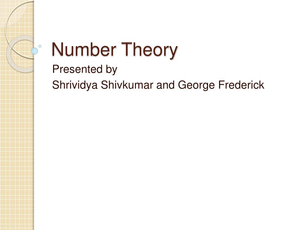 PPT - Number Theory PowerPoint Presentation, free download - ID:832427