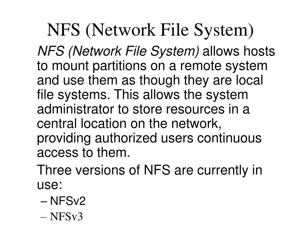 Ppt Nfs Network File System Powerpoint Presentation Free Download