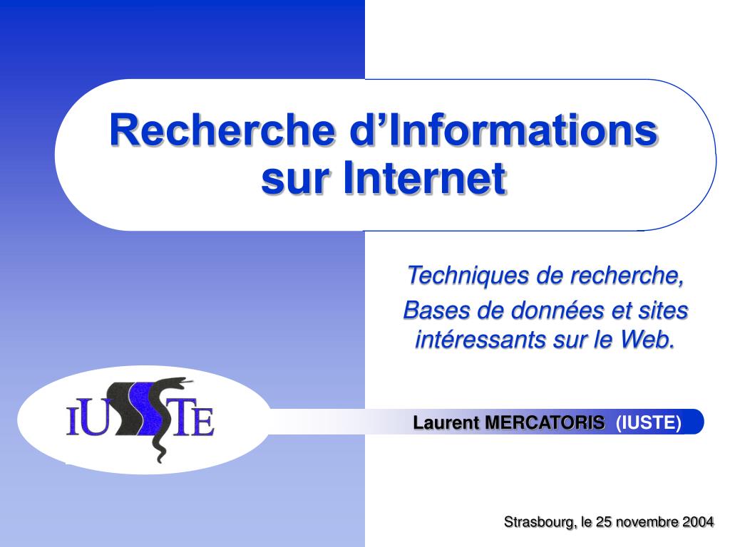 PPT - Recherche d’Informations sur Internet PowerPoint Presentation ...