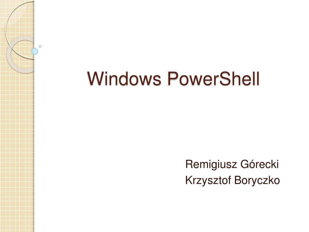 PPT - Windows PowerShell PowerPoint Presentation, free download - ID:835146