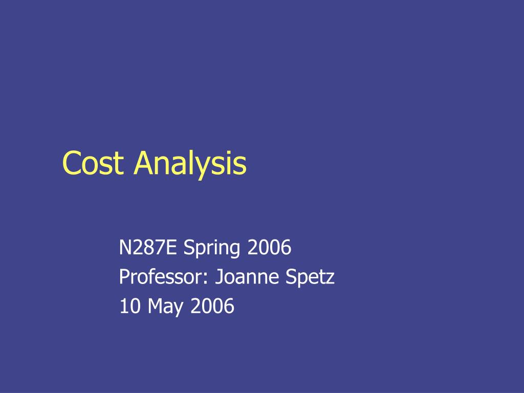 PPT - Cost Analysis PowerPoint Presentation, free download - ID:838343
