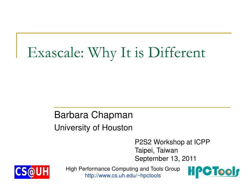 PPT - Exascale Computing: Revolutionizing High Performance Systems ...