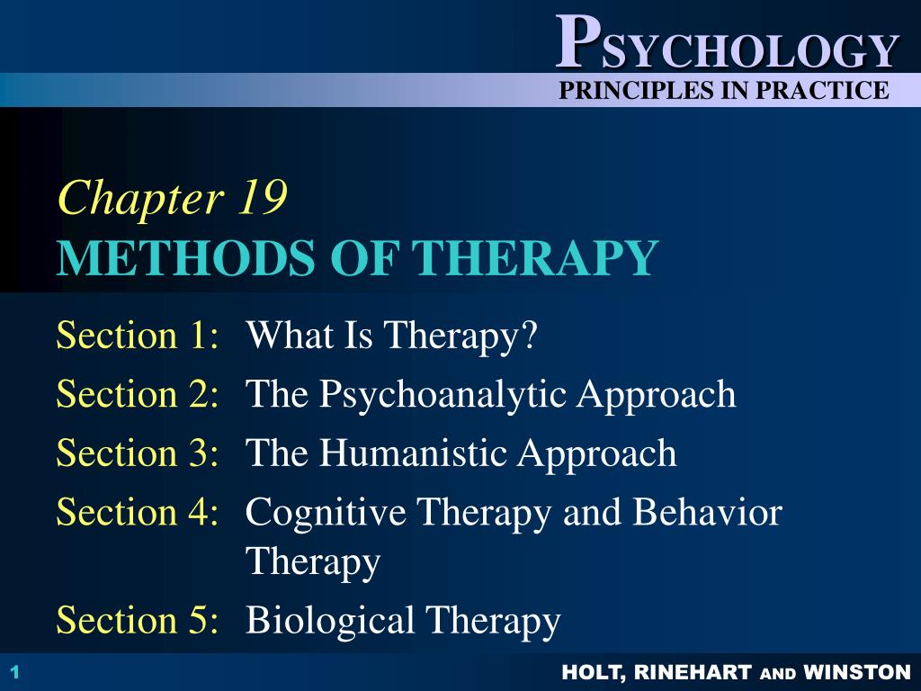 PPT - Chapter 19 METHODS OF THERAPY PowerPoint Presentation, free ...