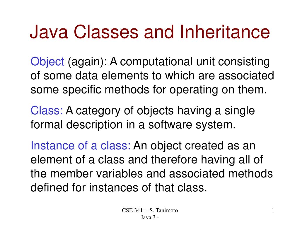 PPT - Java Classes and Inheritance PowerPoint Presentation, free ...