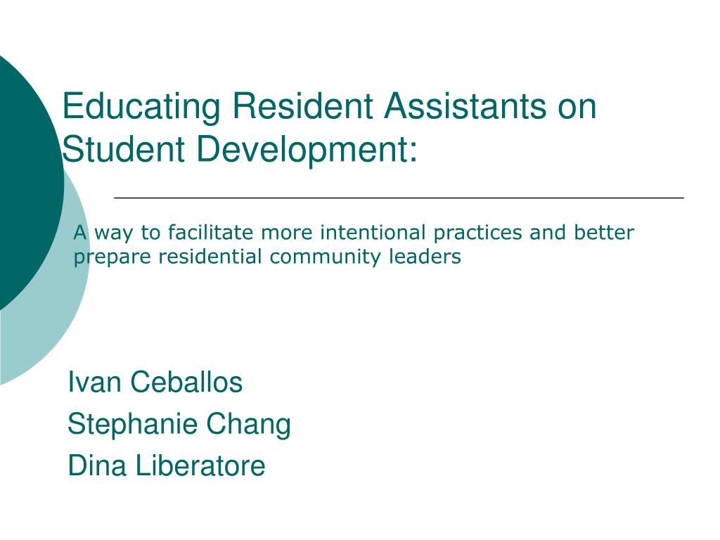 PPT - Educating Resident Assistants on Student Development: PowerPoint ...