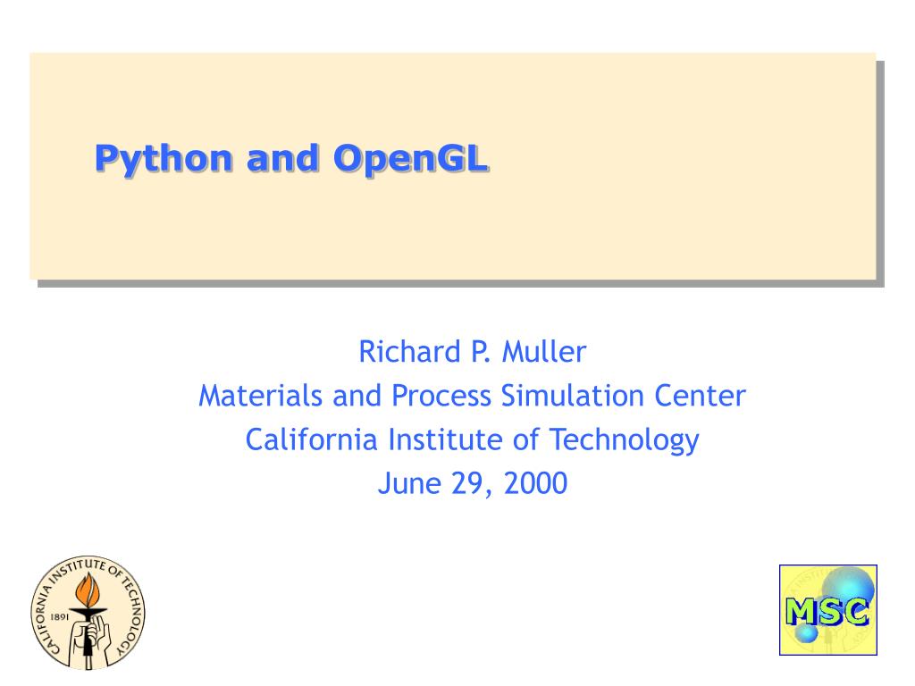 PPT - Python and OpenGL PowerPoint Presentation, free download - ID:843406