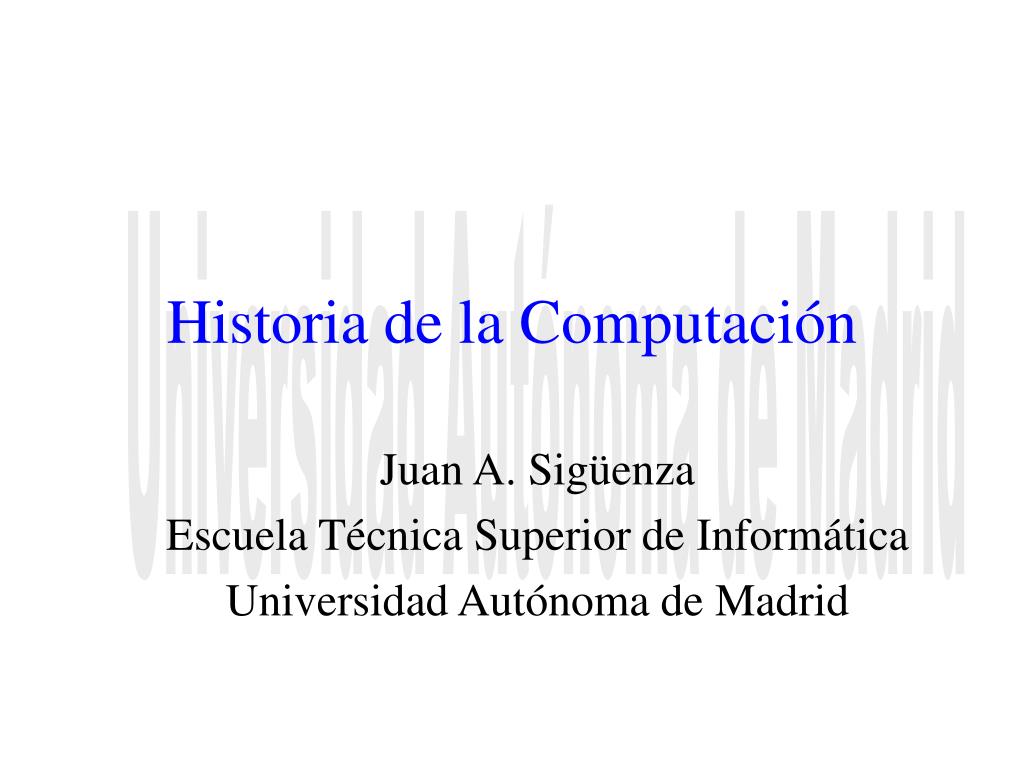 PPT - Historia de la Computación PowerPoint Presentation, free download - ID:844031