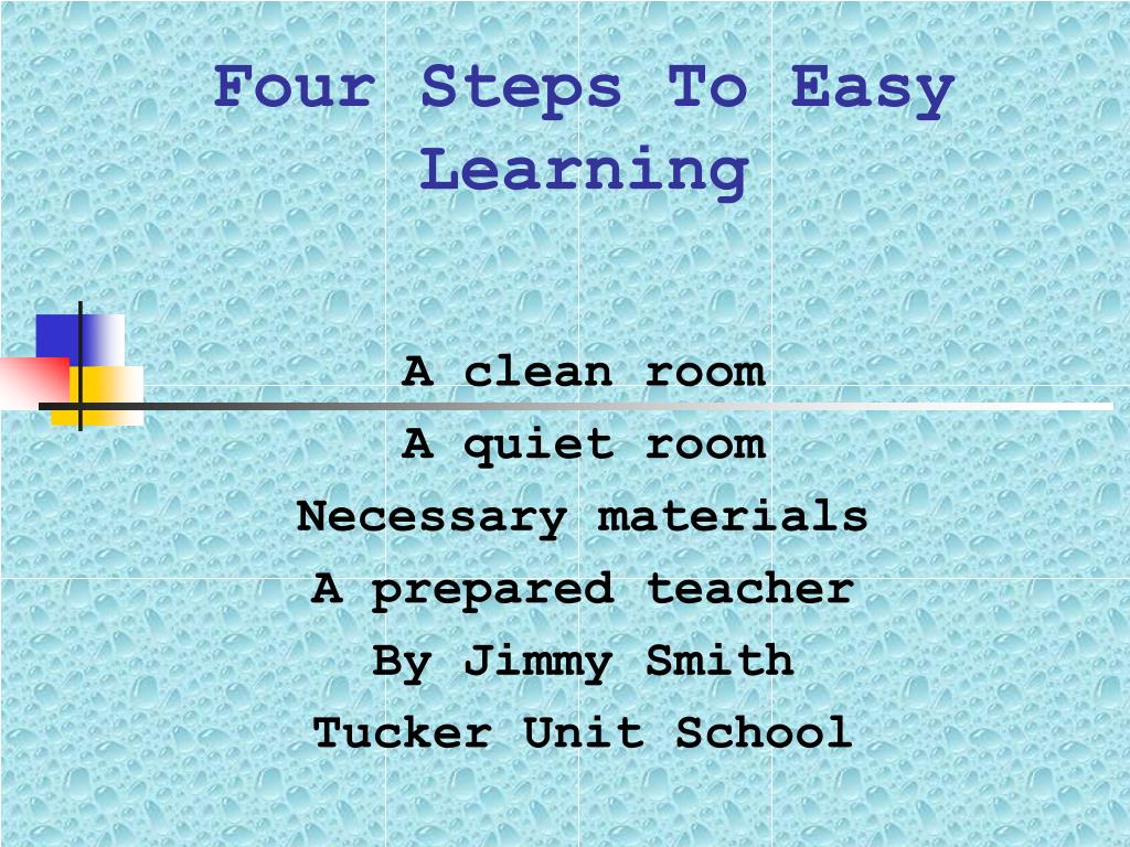 PPT - Four Steps To Easy Learning PowerPoint Presentation, free ...