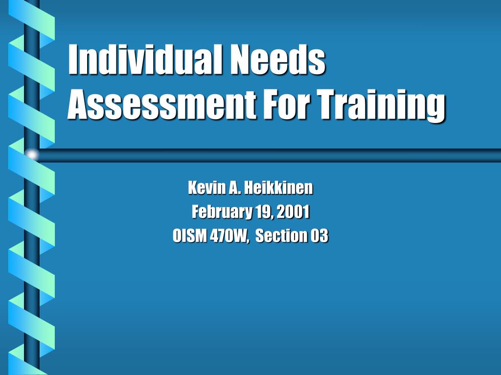 PPT - Individual Needs Assessment For Training PowerPoint Presentation ...