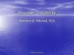 PPT - Shoulder Instability Basics PowerPoint Presentation, free ...