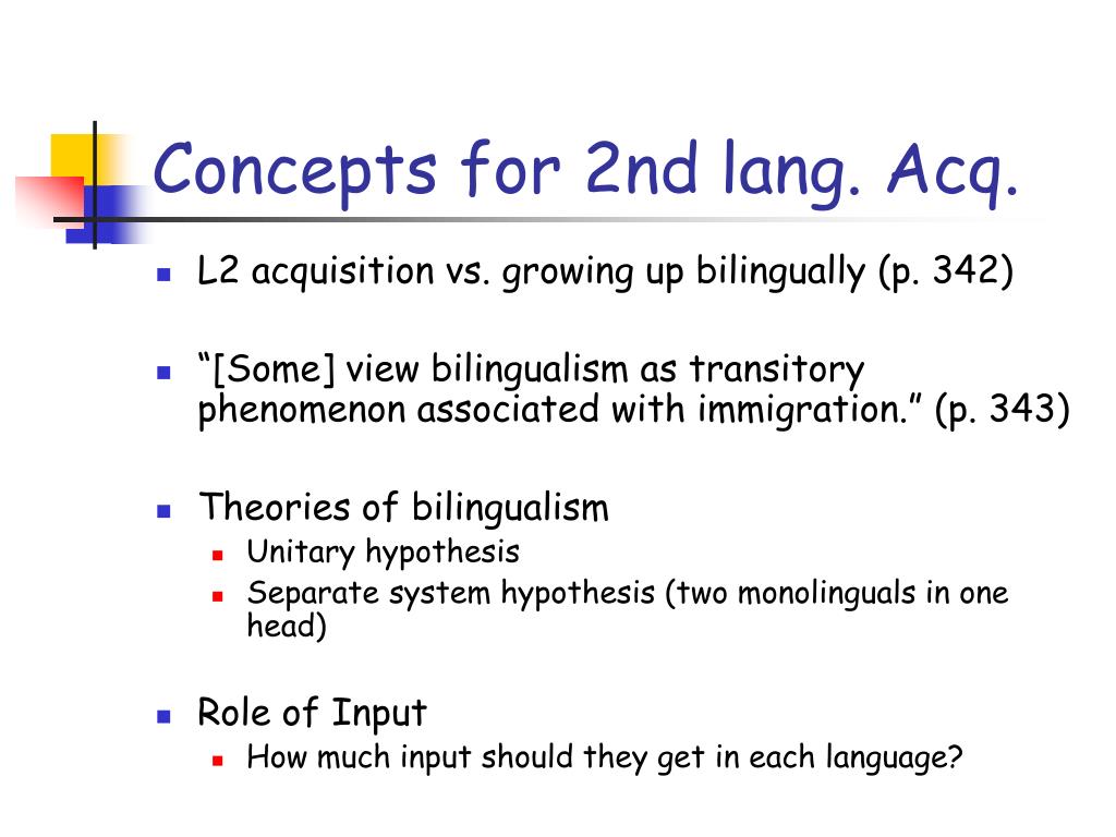 PPT - Concepts for 2nd lang. Acq. PowerPoint Presentation, free ...