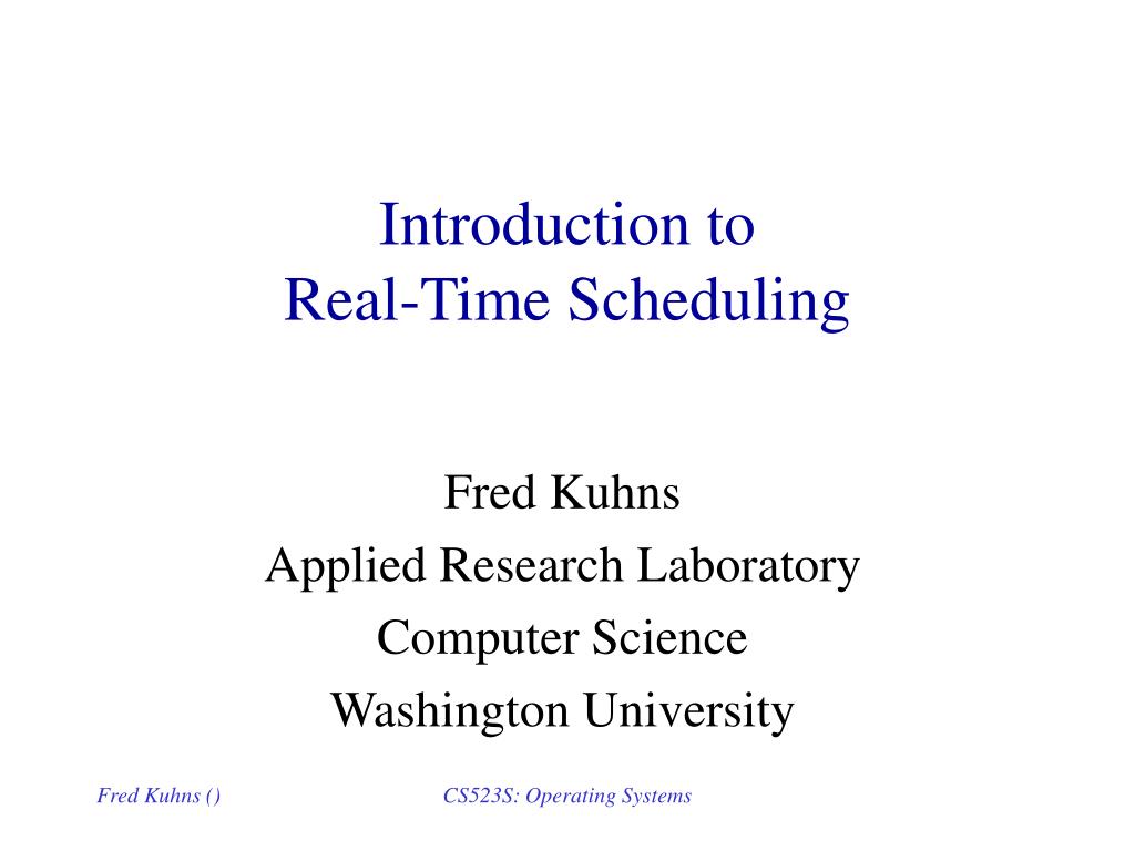 PPT - Introduction to Real-Time Scheduling PowerPoint Presentation ...
