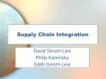 PPT - CHAPTER 13 SUPPLY CHAIN PROCESS INTEGRATION PowerPoint ...