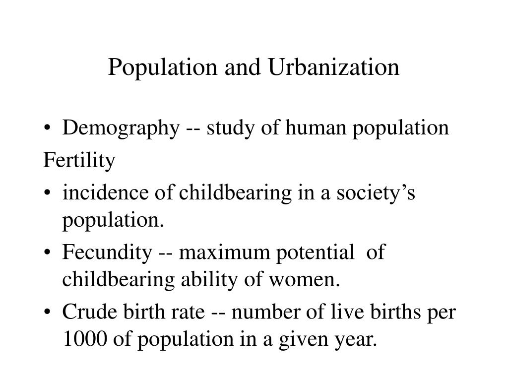 PPT - Population and Urbanization PowerPoint Presentation, free ...