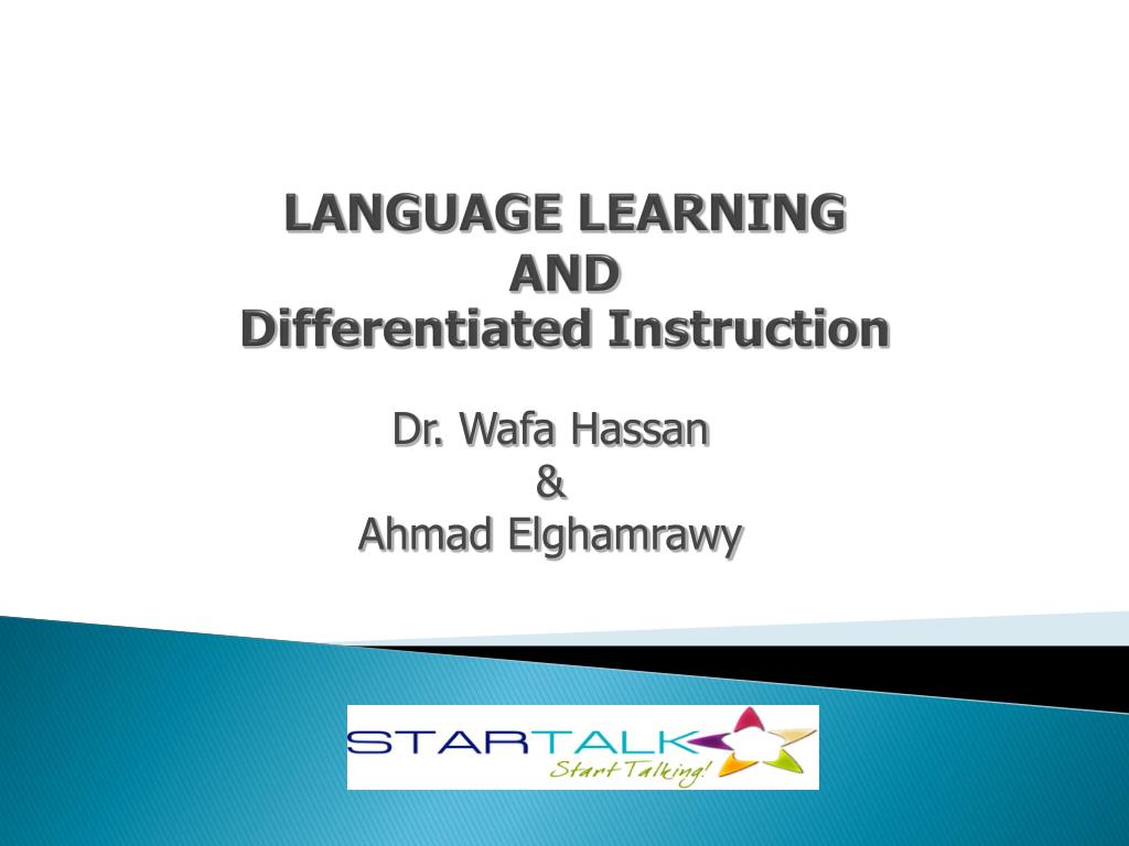 PPT - LANGUAGE LEARNING AND Differentiated Instruction PowerPoint ...