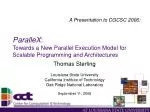 PPT - Scalable Parallel Architectures and their Software PowerPoint ...