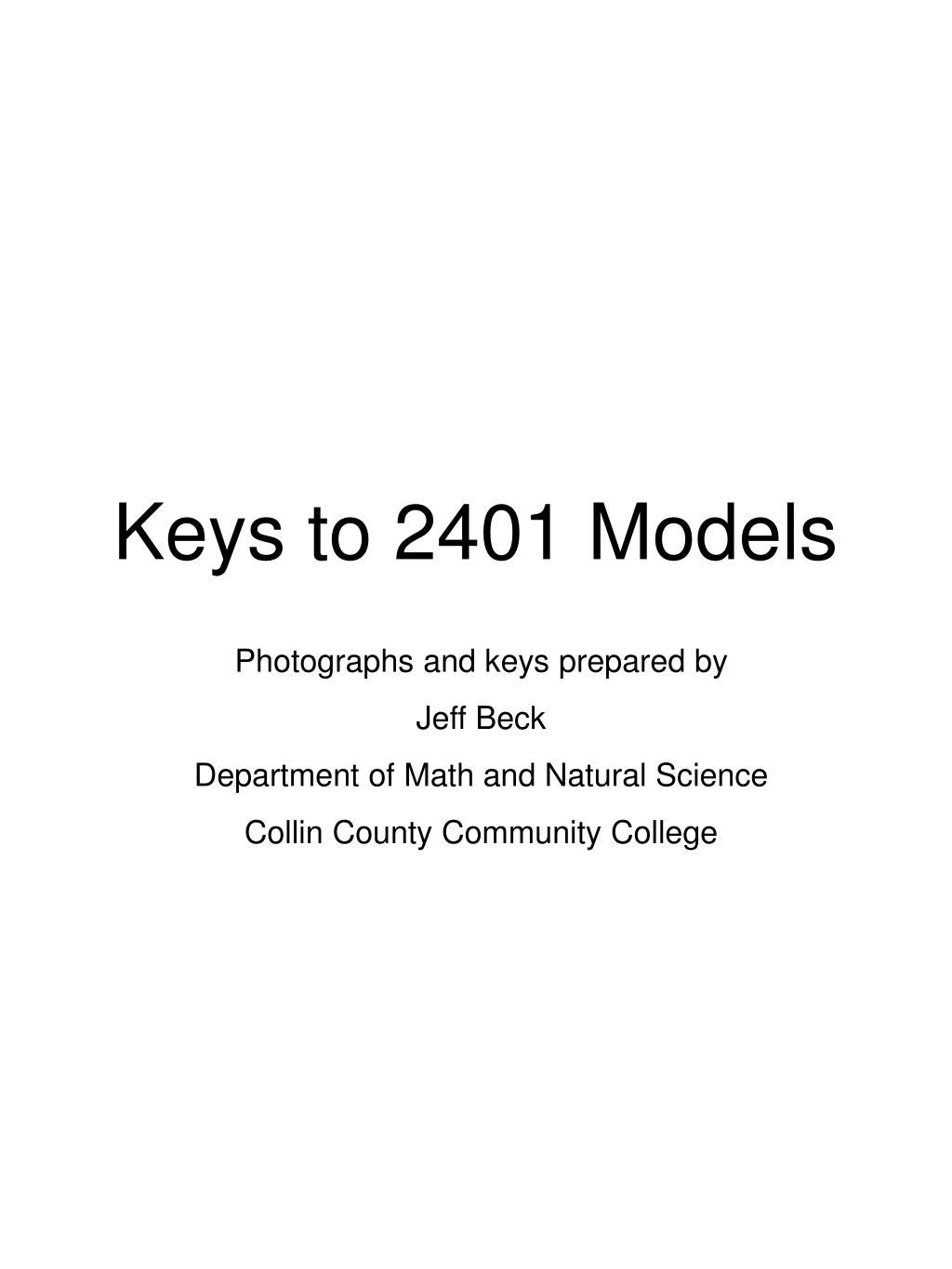 PPT - Keys to 2401 Models PowerPoint Presentation, free download - ID ...