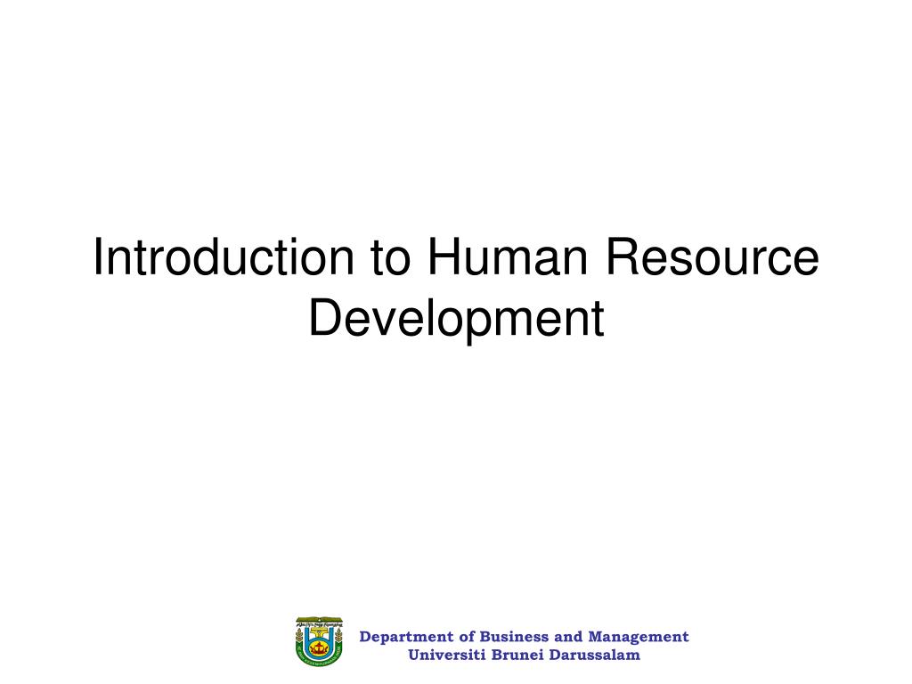 PPT - Introduction to Human Resource Development PowerPoint ...