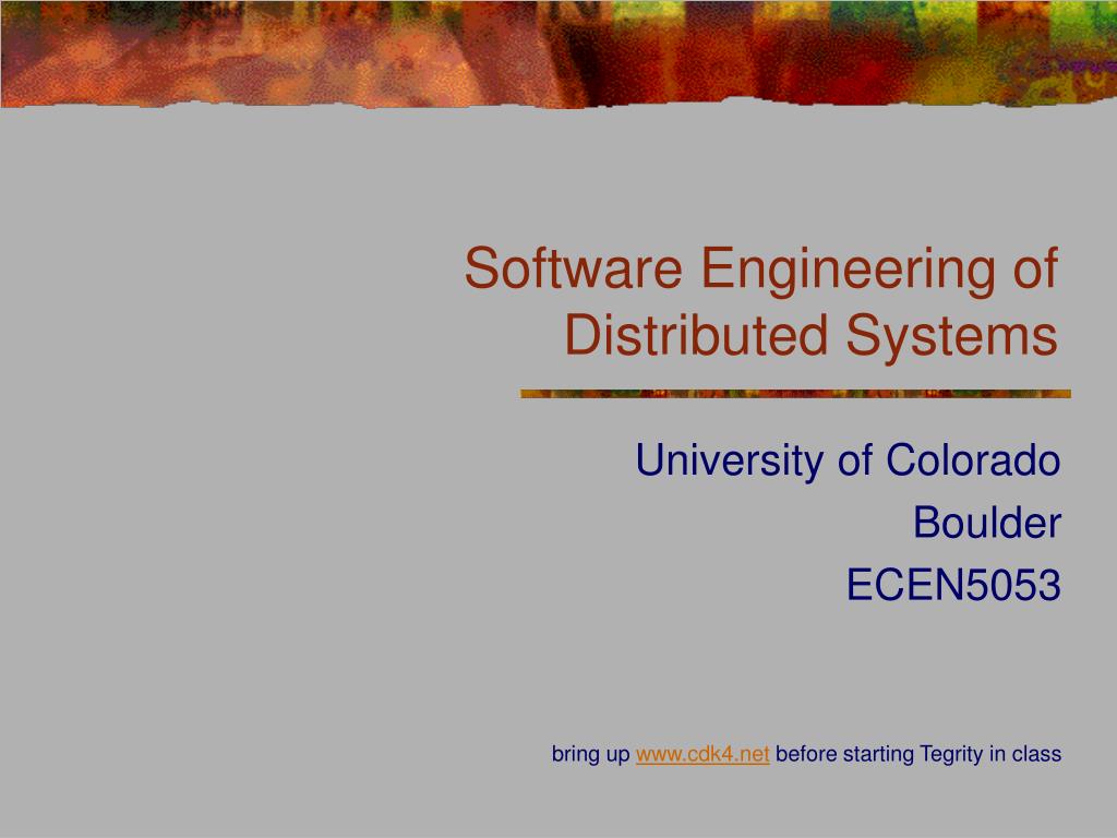 PPT - Software Engineering of Distributed Systems PowerPoint ...