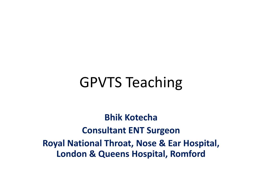 PPT - GPVTS Teaching PowerPoint Presentation, free download - ID:858489