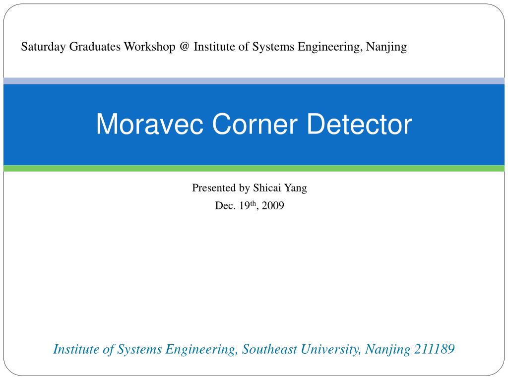 PPT - Moravec Corner Detector PowerPoint Presentation, free download ...