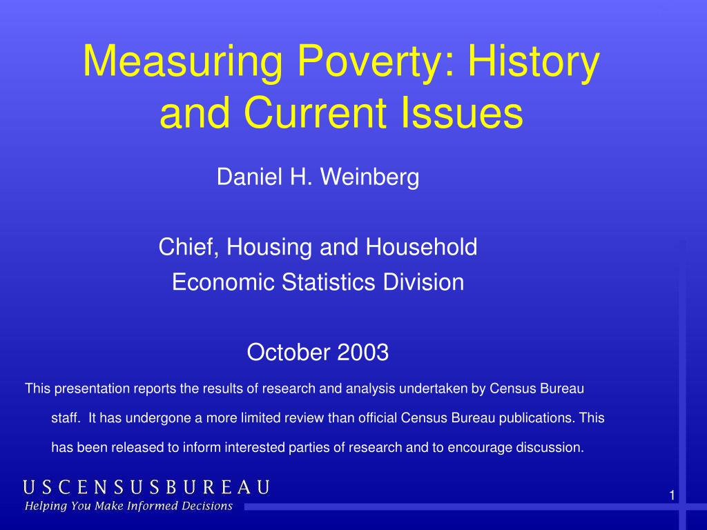 PPT - Measuring Poverty: History and Current Issues PowerPoint ...