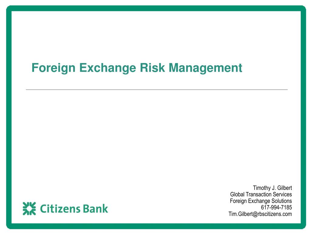 PPT - Foreign Exchange Risk Management PowerPoint Presentation, free ...