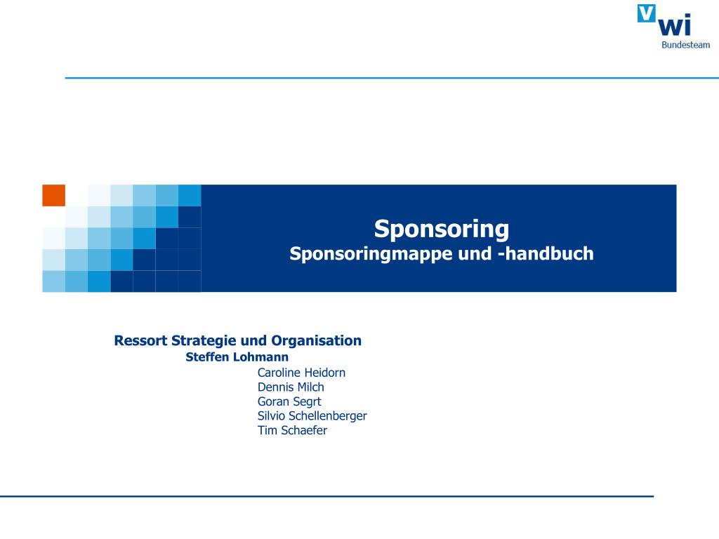 PPT - Sponsoring Sponsoringmappe und -handbuch PowerPoint Presentation ...