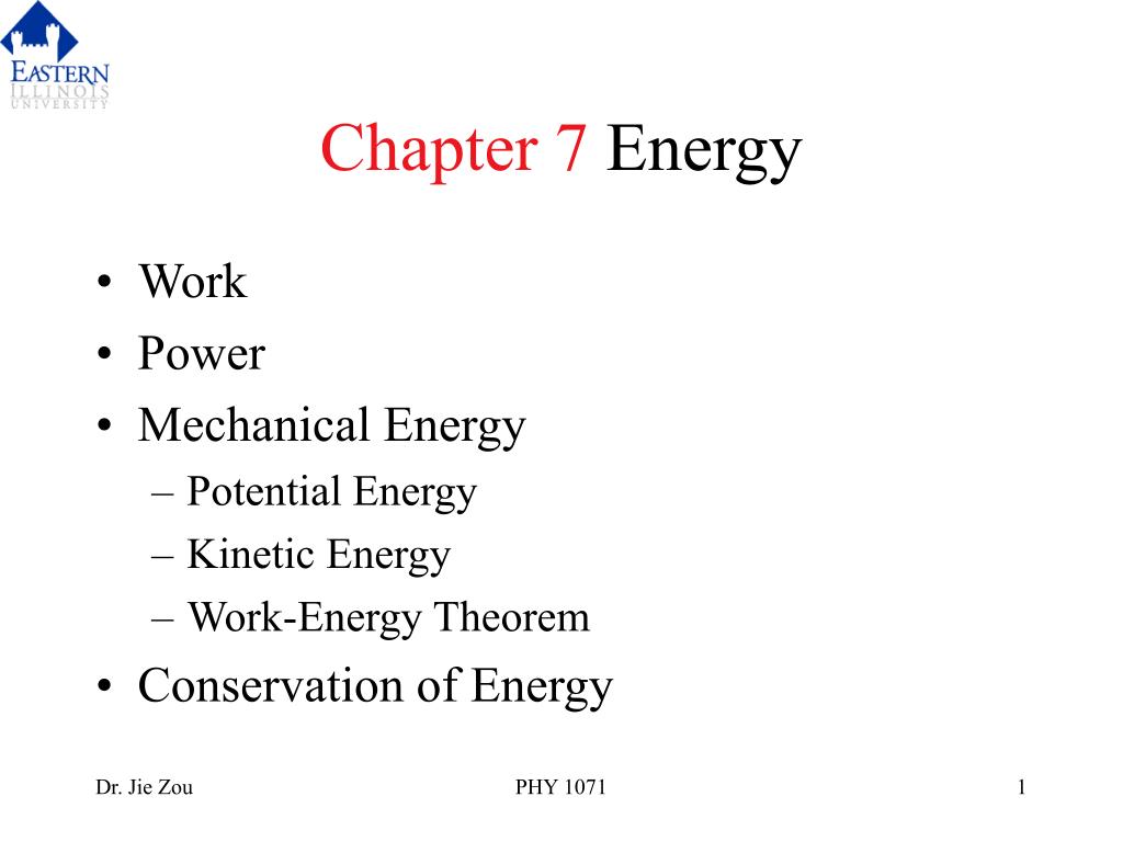 PPT - Chapter 7 Energy PowerPoint Presentation, free download - ID:862472