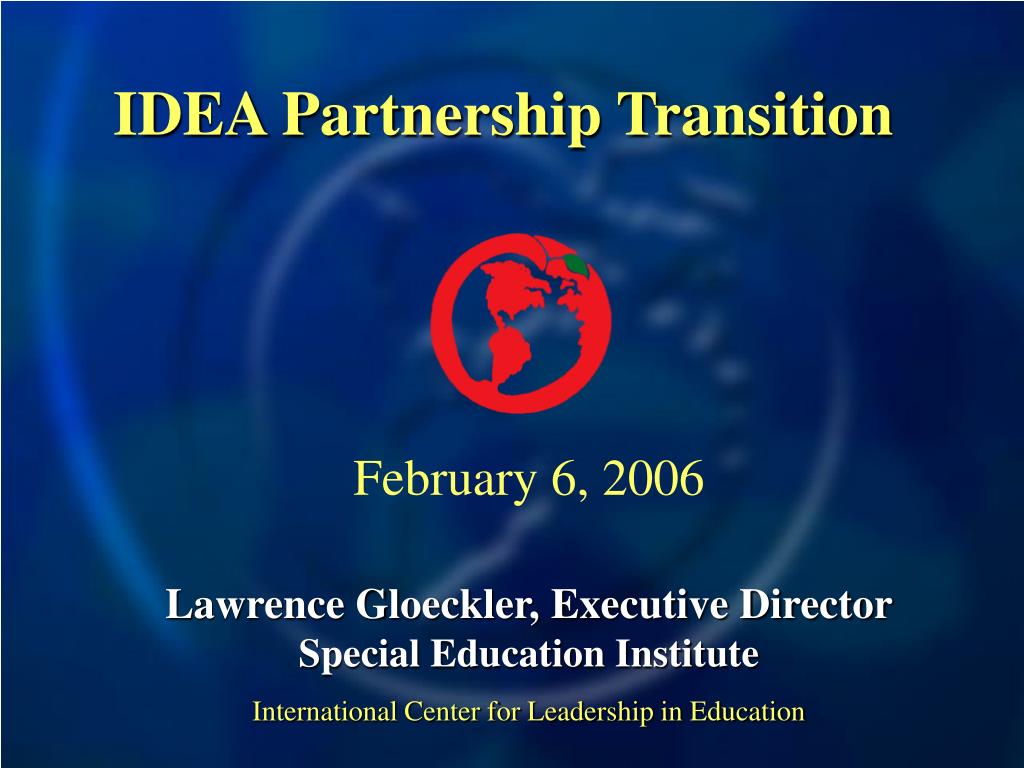 PPT - IDEA Partnership Transition PowerPoint Presentation, free ...